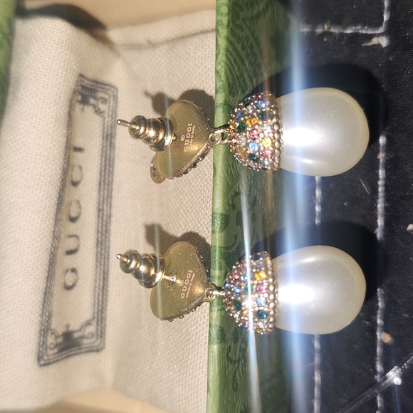 Gucci | Jewelry | Authentic Gucci Dangle Strawberry And Gg Symbol ...